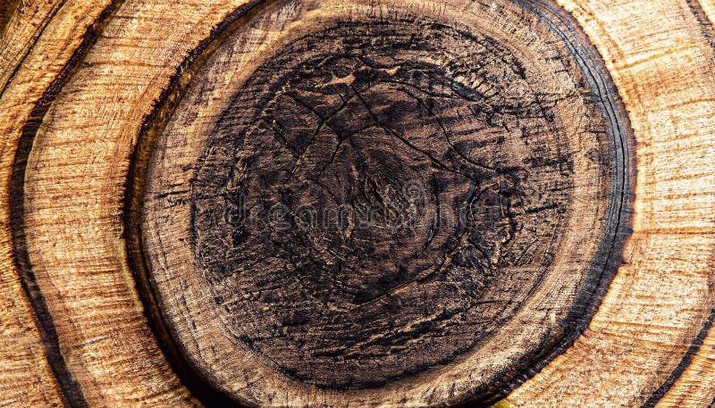 Macro Photo of an Ebony Tree_round Surface with Wood Texture Stock ...