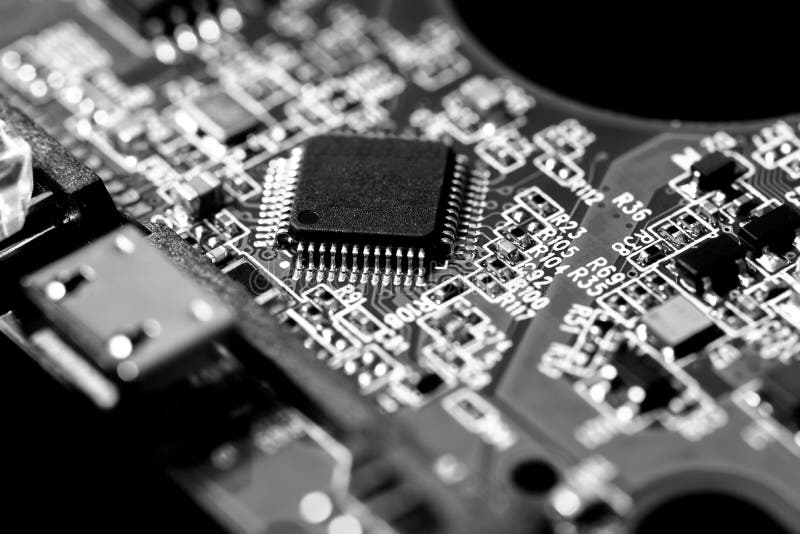 Macro Photo of Electronic Circuit Board of Computer Chip Stock Image ... Macro Photo of Electronic Circuit Board of Computer Chip Stock Image ...