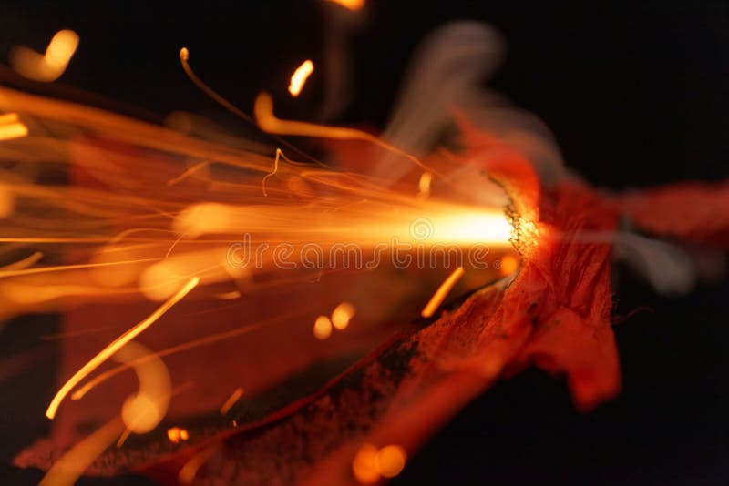 Macro Photo of an Exploding Firecracker Stock Image - Image of ...