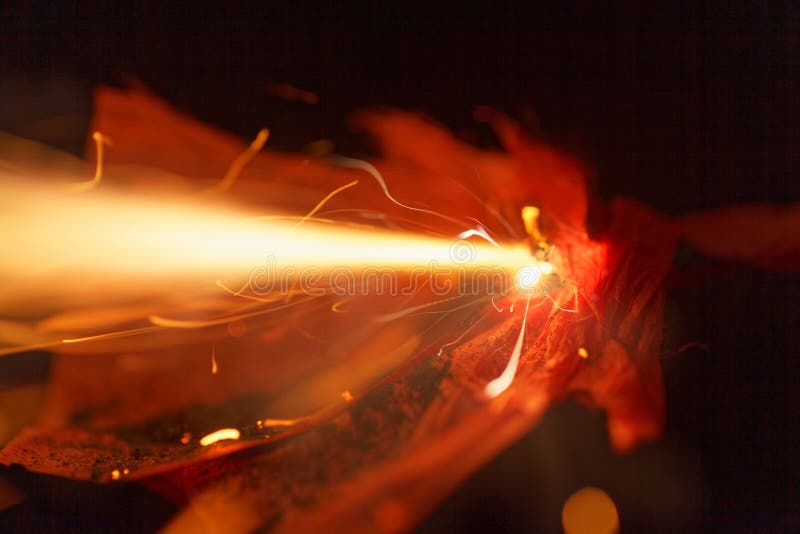Macro Photo of an Exploding Firecracker Stock Image - Image of detail ...