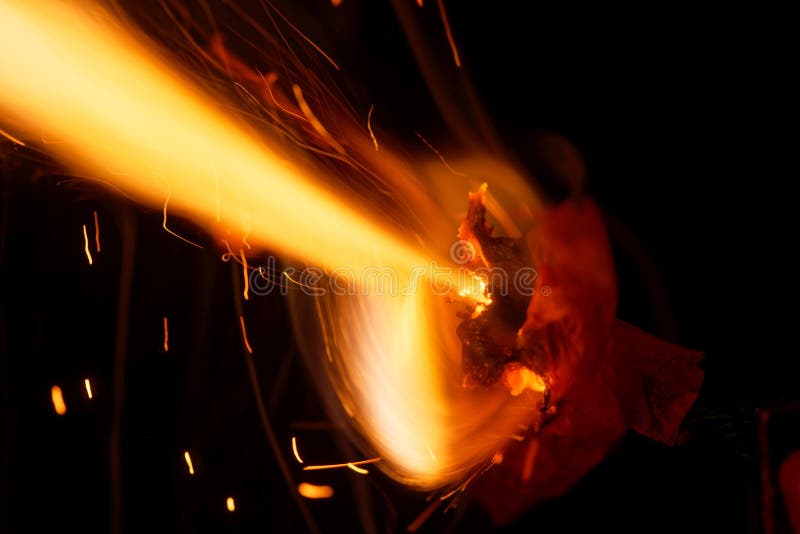 Macro Photo of an Exploding Firecracker Stock Image - Image of ...