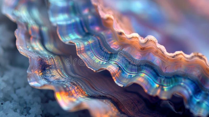 Macro Photo of the Figured Edge of a Shell Stock Image - Image of ...