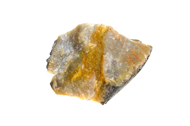 A Macro Photo of a Flint on a White Isolated Background Stock Photo ...