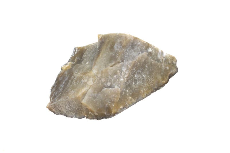 Flint Ore on a White Background. Stock Photo - Image of precious ...