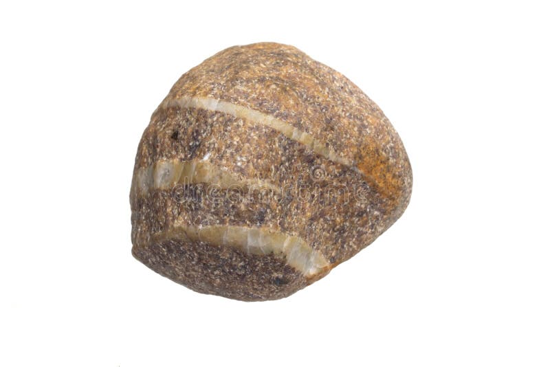 A Macro Photo of a Flint on a White Isolated Background Stock Image ...