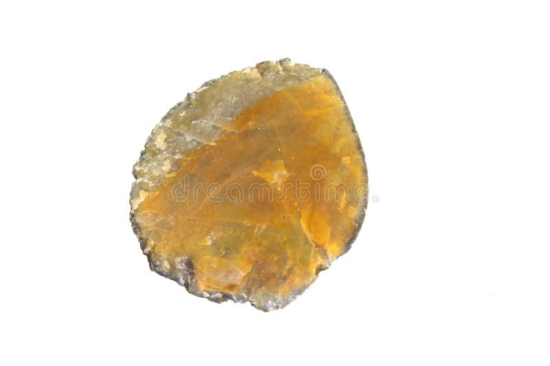 A Macro Photo of a Flint on a White Isolated Background Stock Image ...
