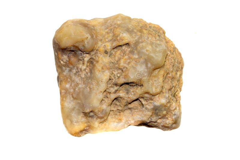 A Macro Photo of a Flint on a White Isolated Background Stock Image ...