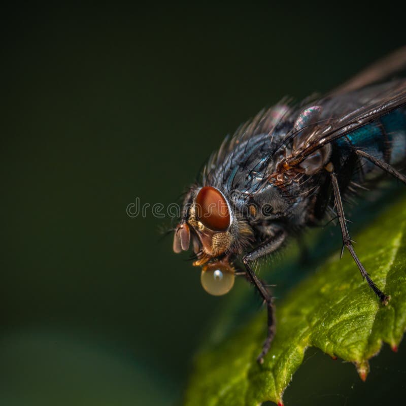Macro photo of fly stock photo. Image of head, closeup - 200734722