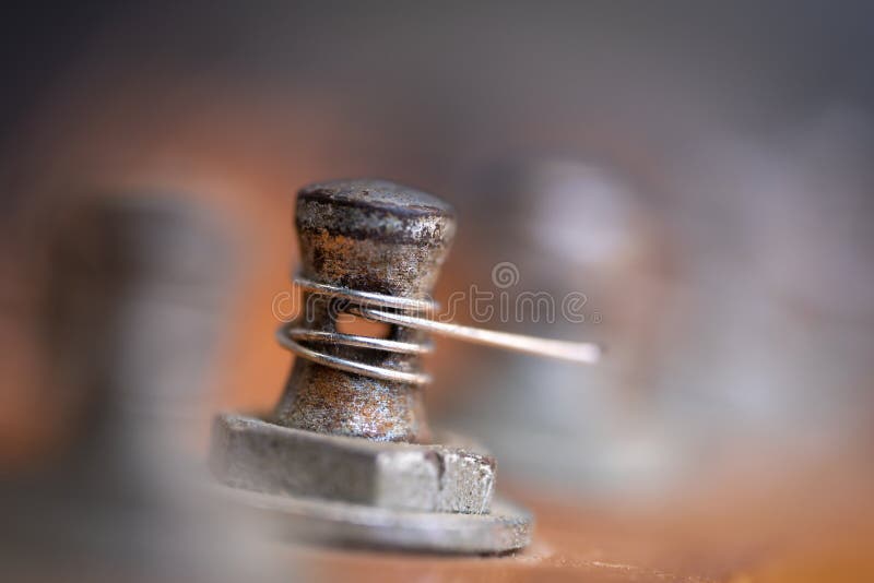 Macro Photo of a Guitar Peg with a String Stock Image - Image of ...