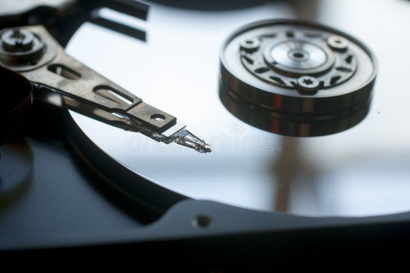 Macro Photo of Hard Disk Drive Close Up Stock Photo - Image of digits ...