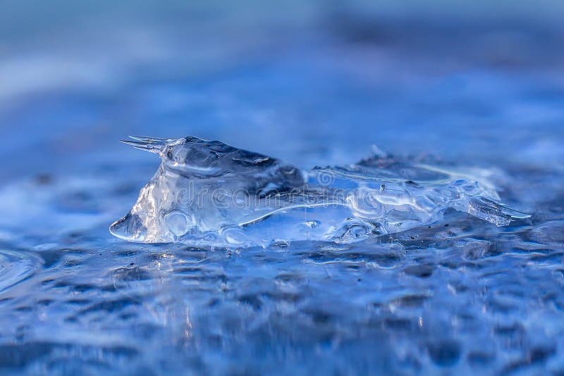 Macro Photo of Nature Ice in Blue Color Stock Image - Image of cool ...