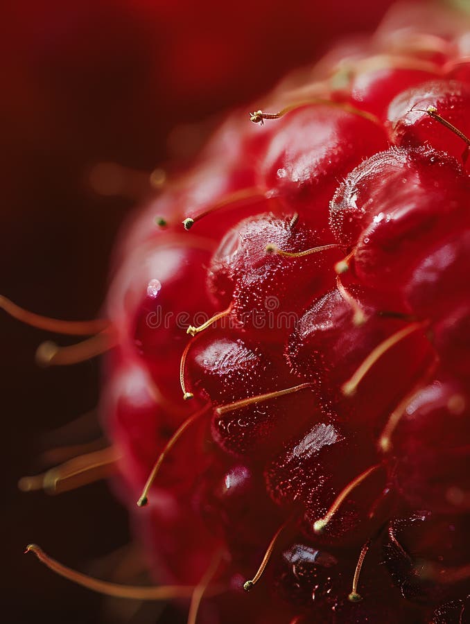 Macro photo of a raspberry stock image. Image of dessert - 313521985