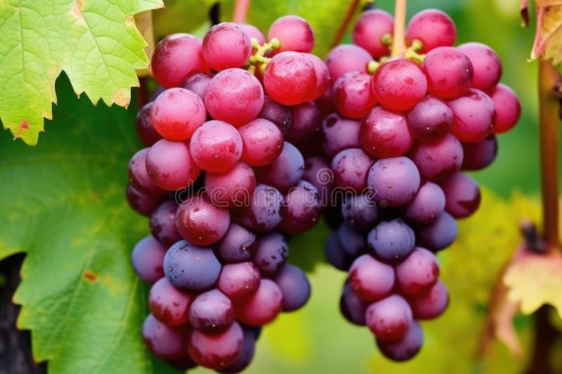 Macro Photo of Ripe Wine Grapes on a Vine Stock Image - Image of ...