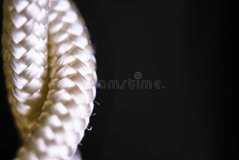 Macro Photo Rope on a Black Background Low Light Stock Photo - Image of ...