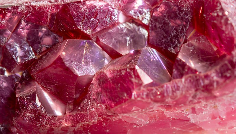 Macro Photo of Ruby Texture with Crystal Structure Stock Photo - Image ...