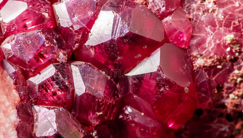 Macro Photo of Ruby Texture with Crystal Structure Stock Photo - Image ...