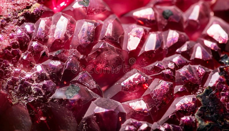 The Macro Photo of Ruby Texture with Crystal Structure Stock Photo ...