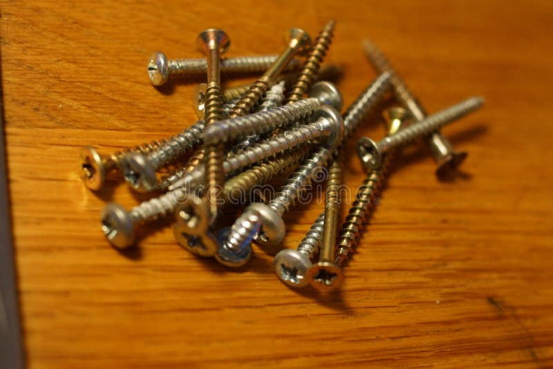 Macro Photo of Screws. Set of Screws Stock Image - Image of work, black ...