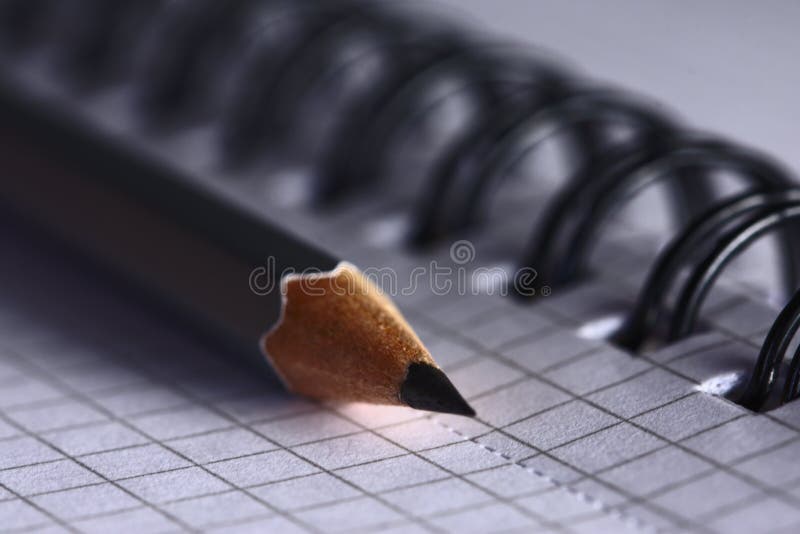 Pencil and Notebook with Math Paper Stock Image - Image of writing ...