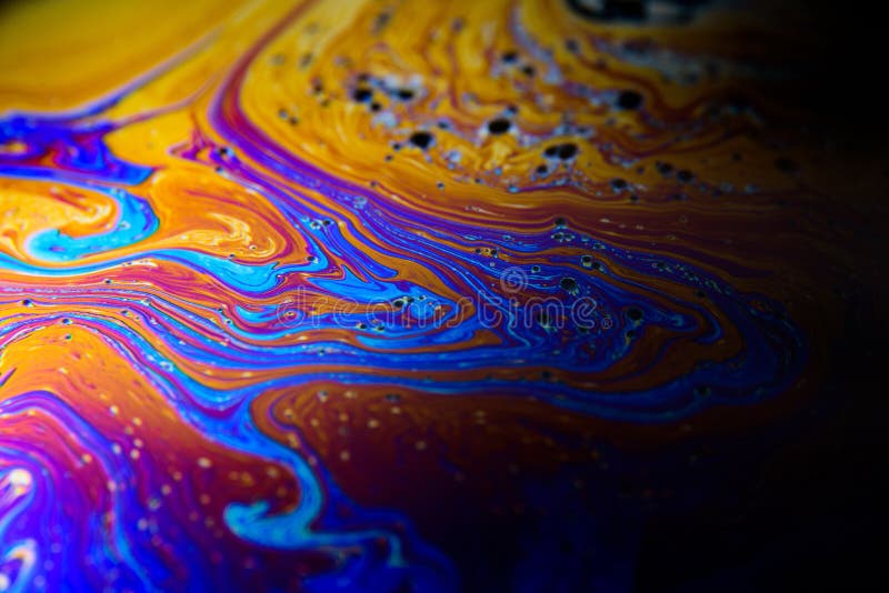 Macro Photo of the Surface of Soap Bubble. Stock Image - Image of close ...