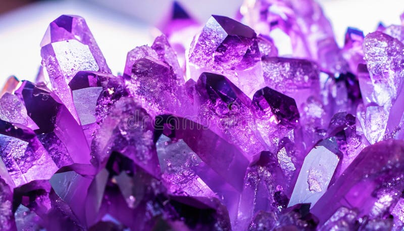 Macro Photo of Violet Crystals with Glass Texture Stock Photo - Image ...