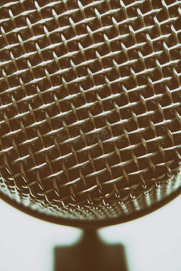 Macro Photo of a Vocal Microphone Stock Photo - Image of closeup, media ...