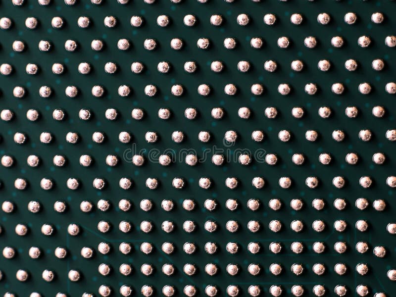 Close-Up of BGA CPU Backside with Dense Solder Pad Array Stock Image ...