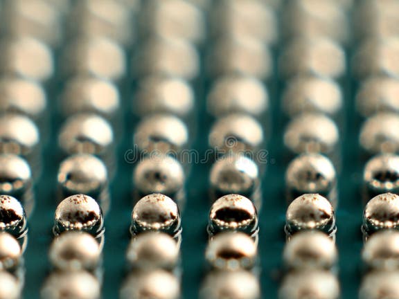 Macro Close-up of BGA Solder Ball Array on Microchip Stock Image ...