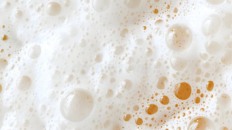 Close-up Shows a Rich, Creamy Froth with Bubbles of Varying Sizes and ...