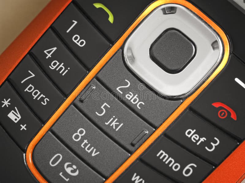 Macro Photograph of a Cell Phone Keyboard Stock Image - Image of email ...