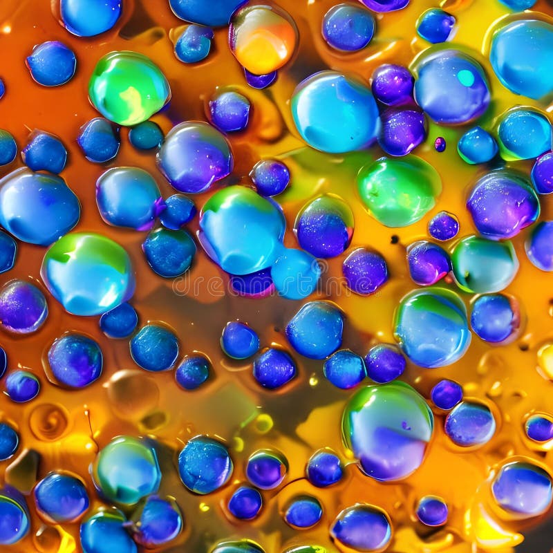 A Macro Photograph of Colorful Ink Drops Blending and Diffusing in ...