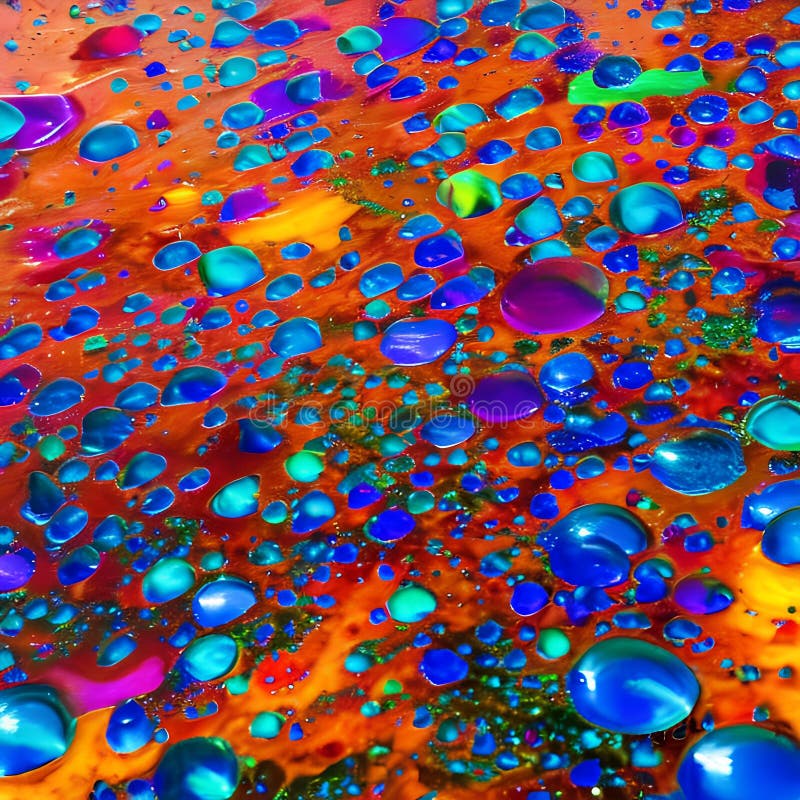 A Macro Photograph of Colorful Ink Drops Blending and Diffusing in ...