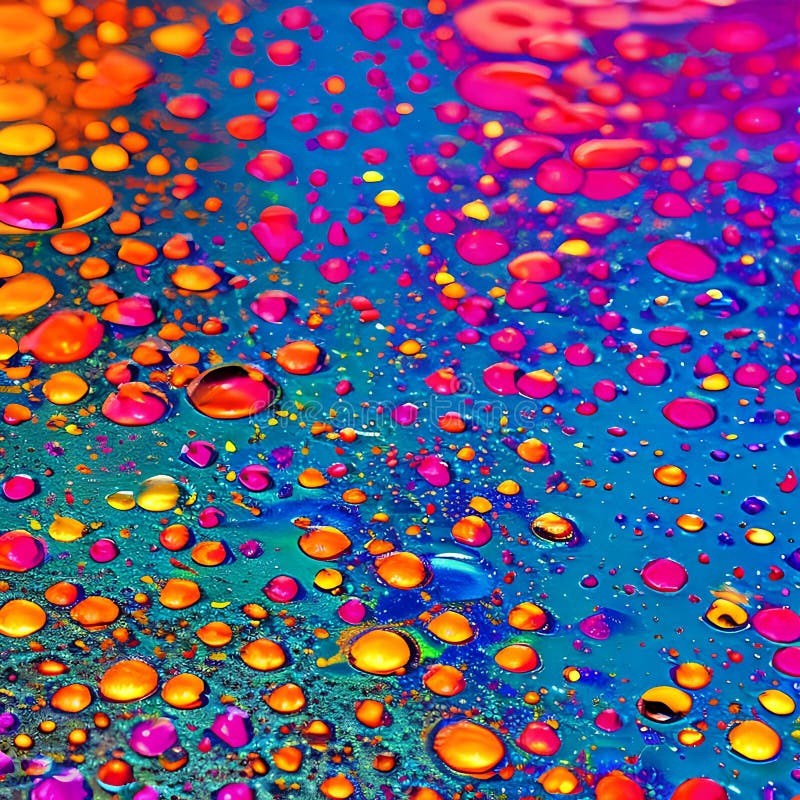 A Macro Photograph of Colorful Ink Drops Blending and Diffusing in ...