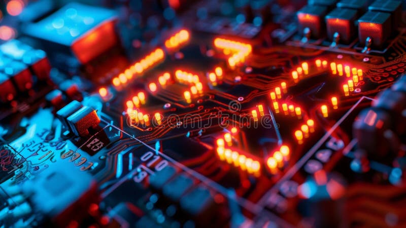 A Macro Photograph of a Digital Clock Made Entirely of Etextiles ...