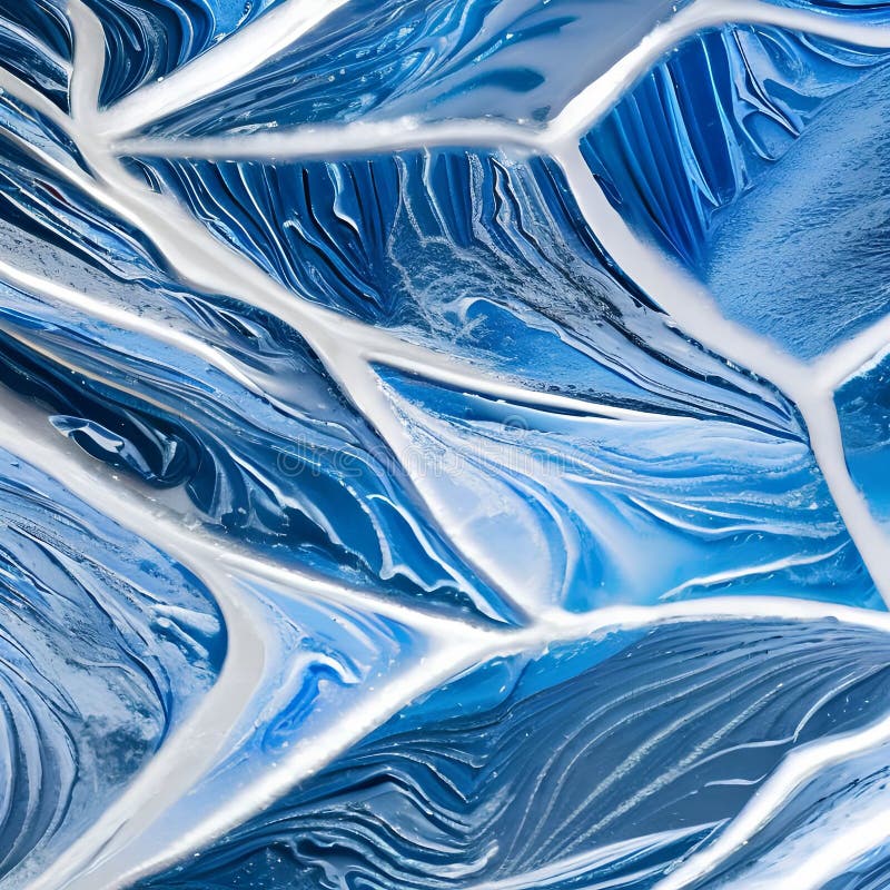 A Macro Photograph of Melting Ice Creating Abstract Patterns and ...