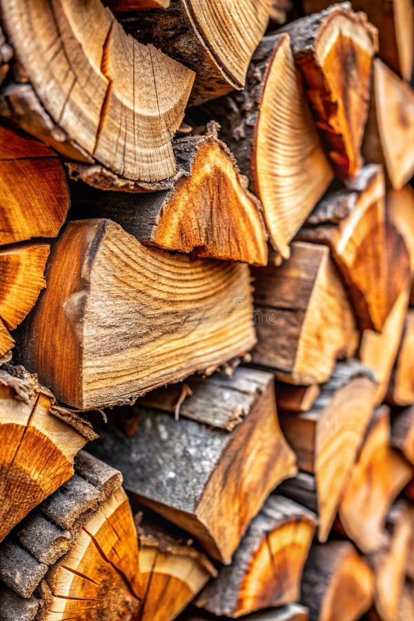 Macro Photograph of Split Firewood Textures Stock Illustration ...