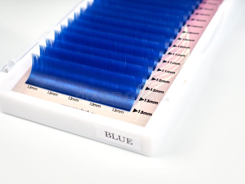 Macro Photography Artificial Lashes, Eyelash Extensions, Close-up Blue ...