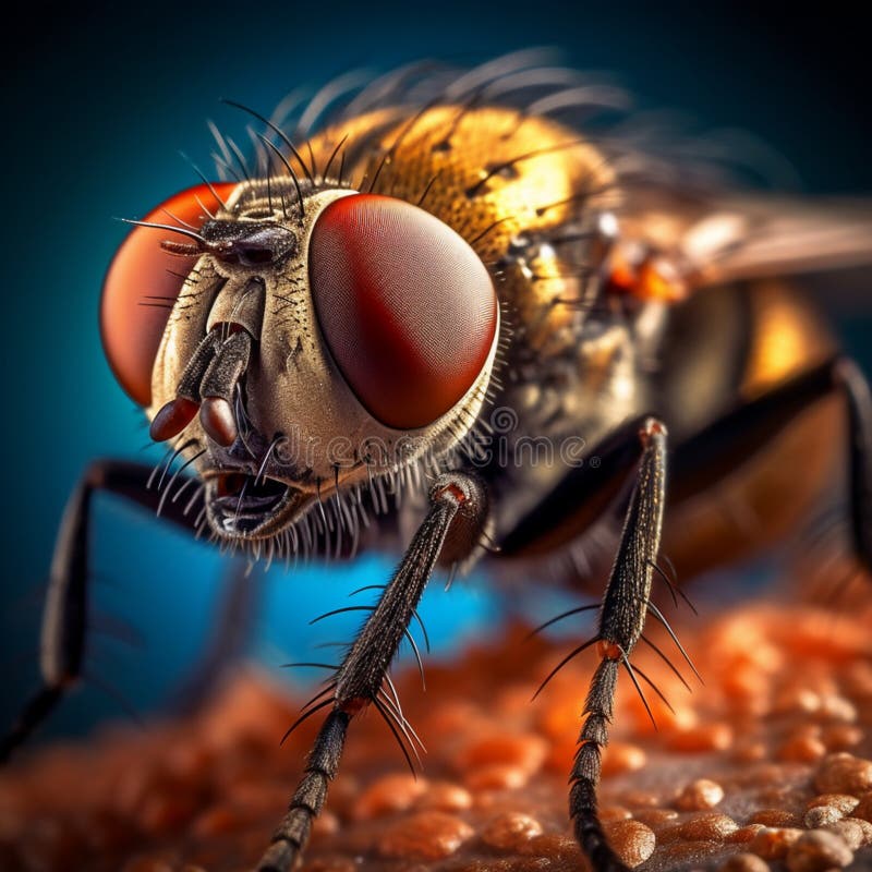 Macro Photography of Blowfly Isolated .generative AI Stock Illustration ...