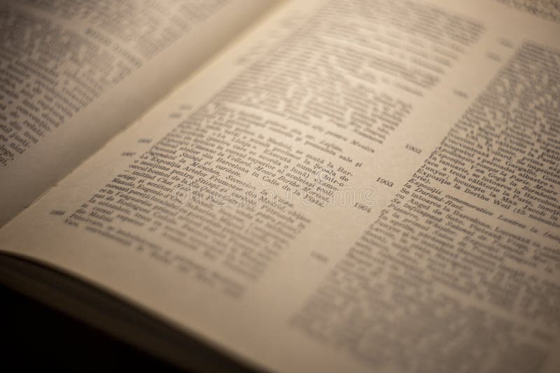 Macro Photography of a Book Page with Text in Latin Font Stock Photo ...