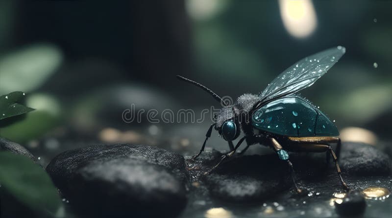 Macro Photography of the Bug, AI Generative Stock Illustration ...