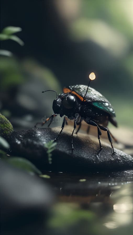 Macro Photography of the Bug, AI Generative Stock Illustration ...