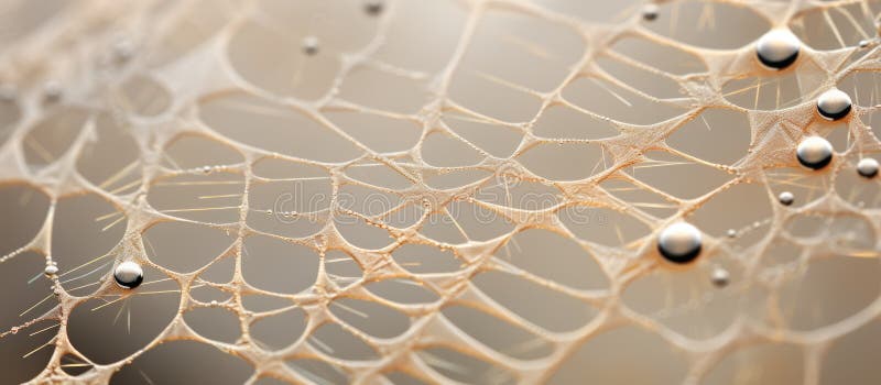 Macro Photography Capturing Bubbles on Spider Web Pattern Stock ...