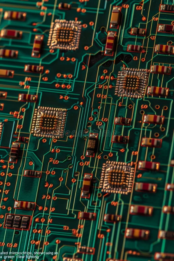 Macro Photography of a Circuit Board with Intricate Connections and ...
