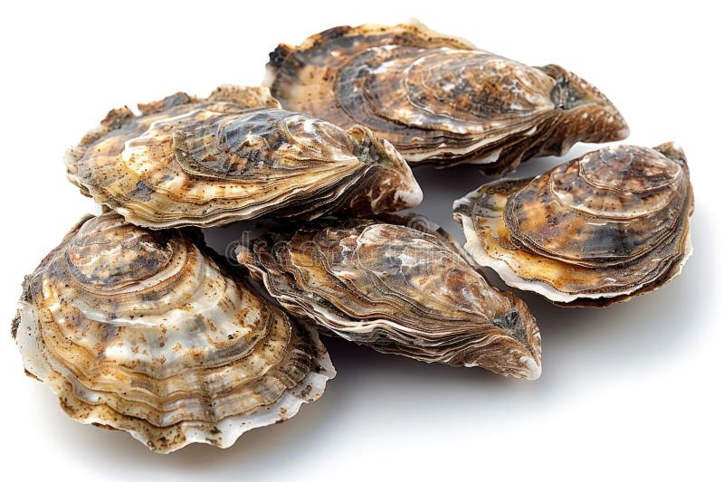 Macro Photography of a Detailed Textured Seashell Isolated on a White ...