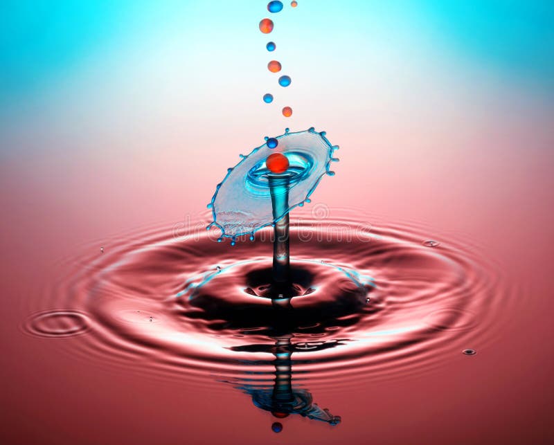 Water drop collision stock photo. Image of blue, droplet - 303499826