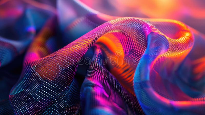 Macro Photography of Futuristic Tech-Wear Fabrics, Highlighting ...