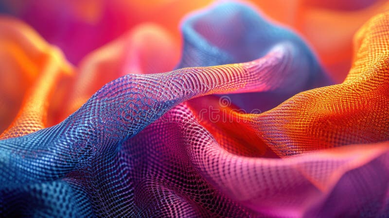 Macro Photography of Futuristic Tech-Wear Fabrics, Highlighting ...