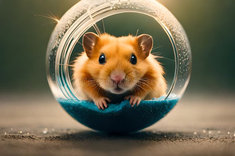 Cute Hamster Inside a Crystallize Bubble Stock Illustration ...