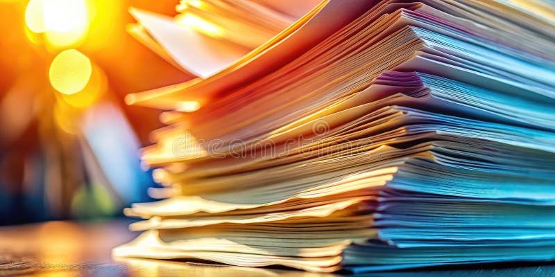 Macro Photography of Intricate Paper Textures and Business Documents a ...