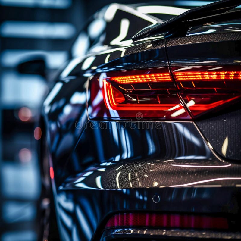 Macro Photography of the Led Lights of an Audi RS7, Generative AI Stock ...